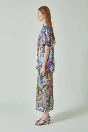 HEIRLOME Irene Skirt In A. Vazquez Print