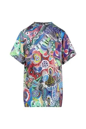 HEIRLOME Vazquez Printed Silk Twill Oversized T-shirt
