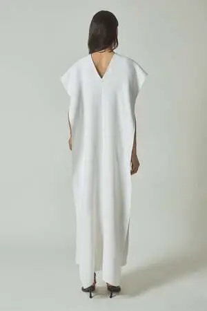 HEIRLOME Bibi Silk Crepe Midi Dress With Cape Effect
