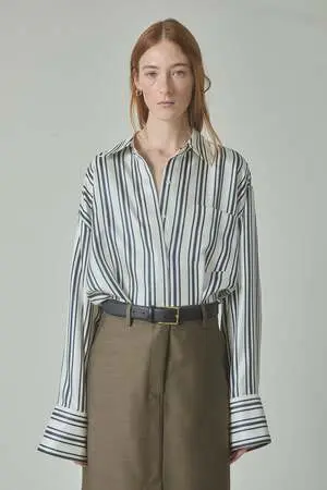 HEIRLOME Francis Stripe Silk Twill Shirt