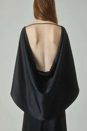 HEIRLOME Anna Dress In Double-face Silk Satin - Black