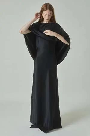 HEIRLOME Anna Dress In Double-face Silk Satin - Black