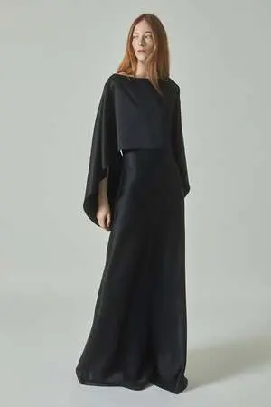HEIRLOME Anna Dress In Double-face Silk Satin - Black