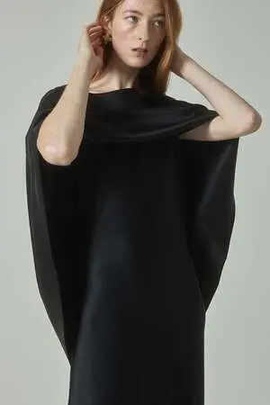 HEIRLOME Anna Dress In Double-face Silk Satin - Black