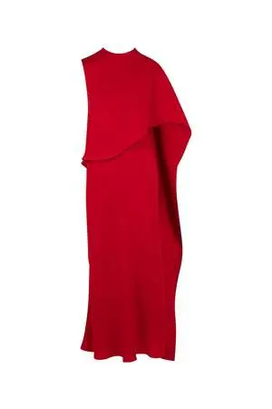 HEIRLOME Clementine Midi Dress With Asymmetrical Cape