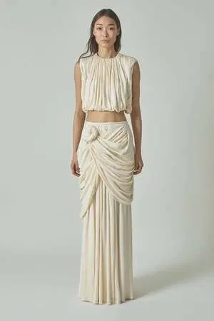 HEIRLOME Effie Maxi Skirt - Bone