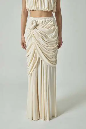 HEIRLOME Effie Maxi Skirt - Bone