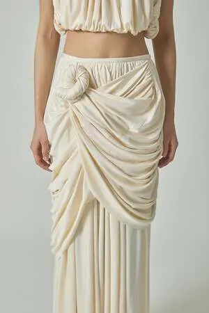 HEIRLOME Effie Maxi Skirt - Bone