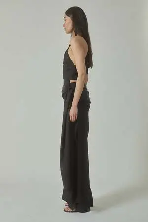 HEIRLOME Marianne One-shoulder Silk Twill Top With Sash