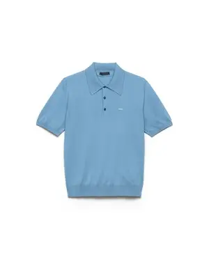 Prada Superfine Wool Polo Shirt - Blue