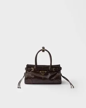 Prada Bonnie Leather Mini Handbag - Brown