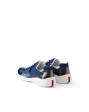 Prada Patent Leather And Technical Fabric America's Cup Sneakers