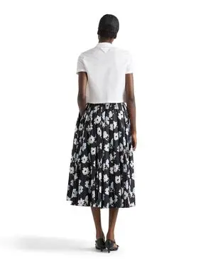 Prada Pleated Poplin Skirt