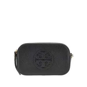 Tory Burch Grained Leather Mini Crossbody Bag - Black
