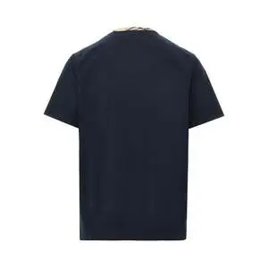 Burberry Cotton T-hirt With Check Crewneck