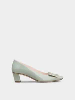 ROGER VIVIER Belle Vivier Pumps In Patent Leather - Green