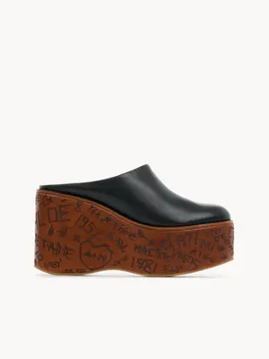 Chloé Maxime Wedge Mules - Black