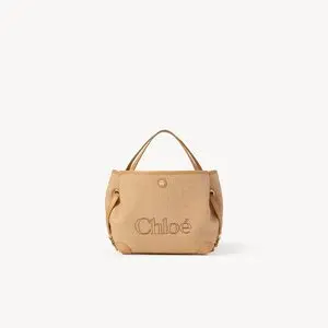 Chloé Small Raffia-effect Clover Double Carry Bag - Bleached Brown