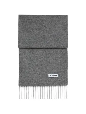 JIL SANDER Sciarpa Frangia "koala - Gray