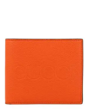 Gucci Pebbled Logo Wallet Orange