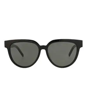 Saint Laurent Cat Eyeframe Acetate Sunglasses Black Black Grey - Multicolor