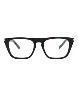 Saint Laurent Squareframe Acetate Optical Frames Black Black Transparent - Multicolor