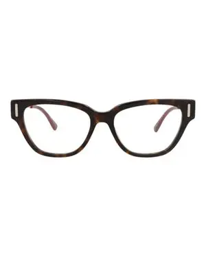 Gucci Squareframe Acetate Optical Frames Havana Silver Transparent - Multicolor