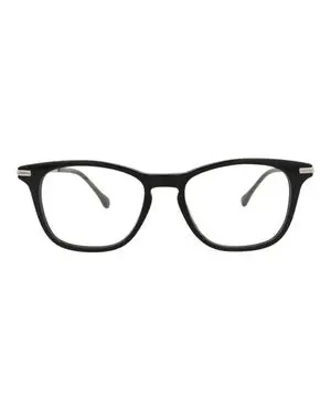 Gucci Squareframe Acetate Optical Frames Black Silver Transparent - Multicolor