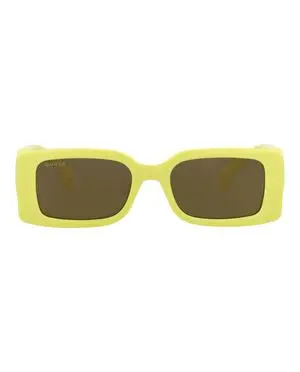 Gucci Squareframe Injection Sunglasses Yellow Yellow Brown