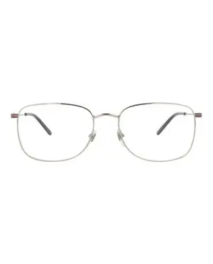 Gucci Squareframe Metal Optical Frames Silver Silver Transparent - Multicolor