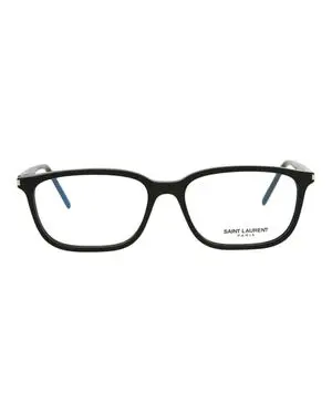 Saint Laurent Squareframe Acetate Optical Frames Black Black Transparent - Multicolor