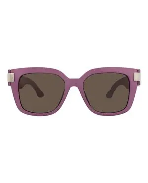 Gucci Squareframe Injection Sunglasses Violet Violet Brown - Multicolor