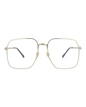 Gucci Squareframe Metal Optical Frames Gold Gold Transparent - Multicolor