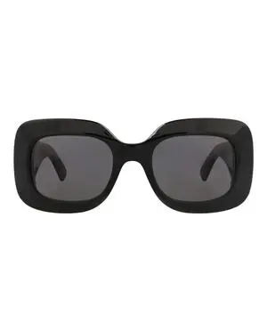 Gucci Squareframe Recycled Acetate Sunglasses Black Black Grey - Multicolor
