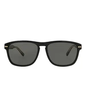 Gucci Squareframe Acetate Sunglasses Black Black Grey - Multicolor