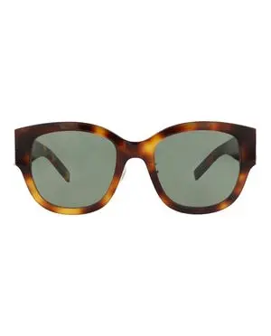 Saint Laurent Cat Eyeframe Acetate Sunglasses Havana Havana Green - Multicolor