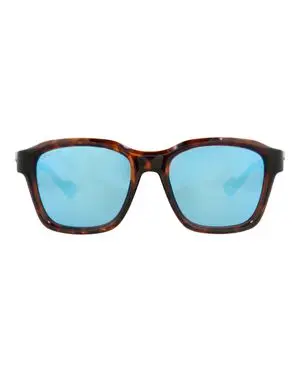 Gucci Squareframe Injection Sunglasses Havana Havana Blue - Multicolor