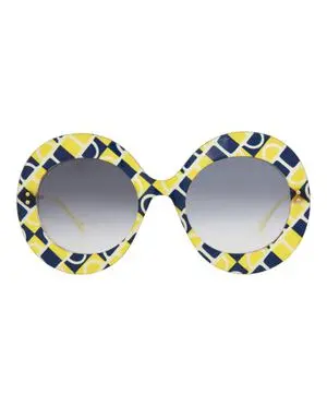 Gucci Round Acetate Frame Sunglasses - Multicolor