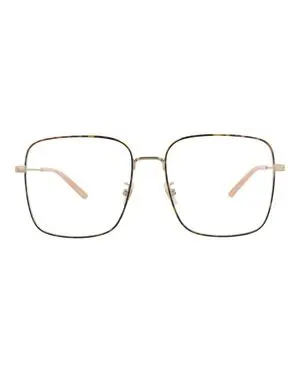 Gucci Squareframe Metal Optical Frames Gold Gold Transparent - Multicolor
