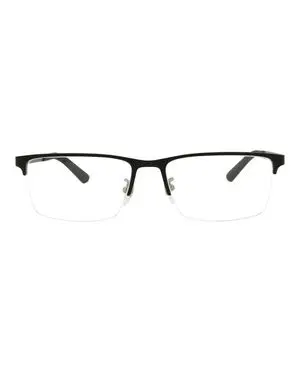 Gucci Squareframe Metal Optical Frames Black Black Transparent - Multicolor