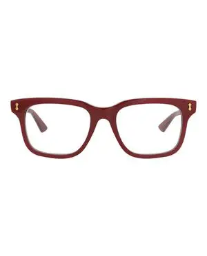 Gucci Squareframe Recycled Acetate Optical Frames Burgundy Burgundy Transparent - Multicolor