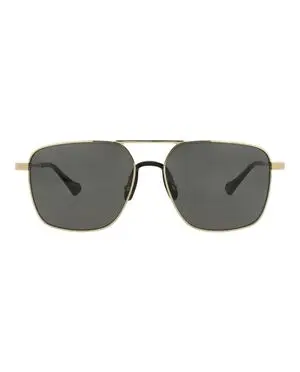 Gucci Aviatorstyle Metal Sunglasses Gold Gold Grey - Multicolor