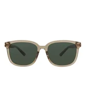 Gucci Squareframe Recycled Acetate Sunglasses Brown Brown Green - Multicolor