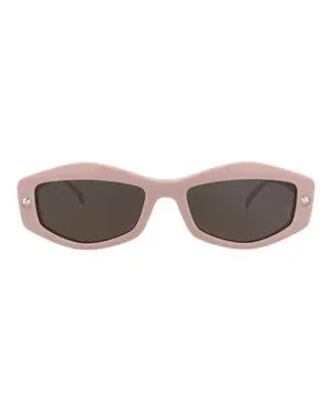 Alexander McQueen Squareframe Recycled Acetate Sunglasses Pink Silver Grey - Multicolor