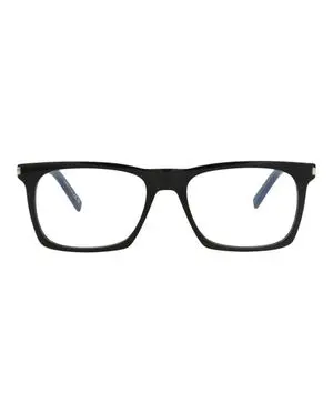 Saint Laurent Squareframe Acetate Optical Frames Black Black Transparent - Multicolor