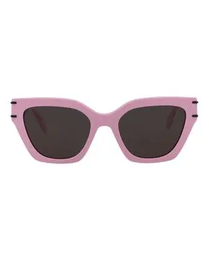 Alexander McQueen Cat Eyeframe Recycled Acetate Sunglasses Pink Pink Grey - Multicolor