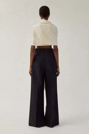 HEIRLOME Laurence Wide-leg Pleat Tailored Trousers