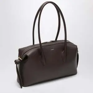Yuzefi Brioche Duffle Bag In Espresso Pebble-grained Leather - Brown