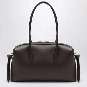 Yuzefi Brioche Duffle Bag In Espresso Pebble-grained Leather - Brown