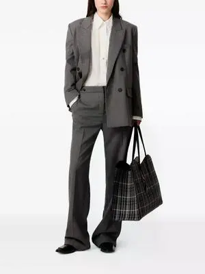 Stella McCartney Button-tab Pressed-crease Trousers - Grey